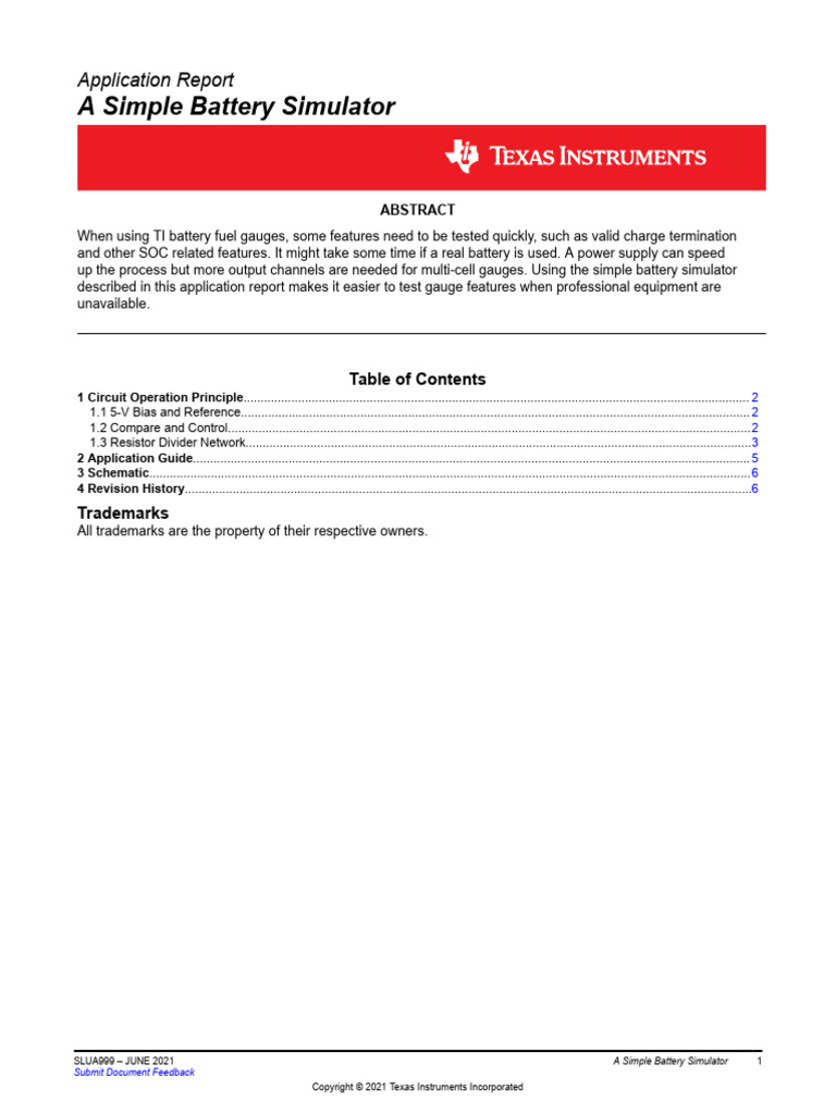 Slua 999 | PDF | Voltage | Resistor