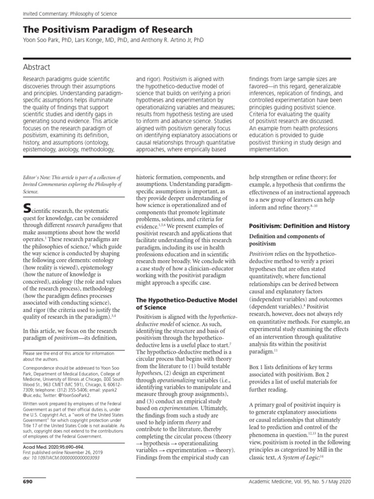 the_positivism_paradigm_of_research.16 | PDF | Positivism | Science