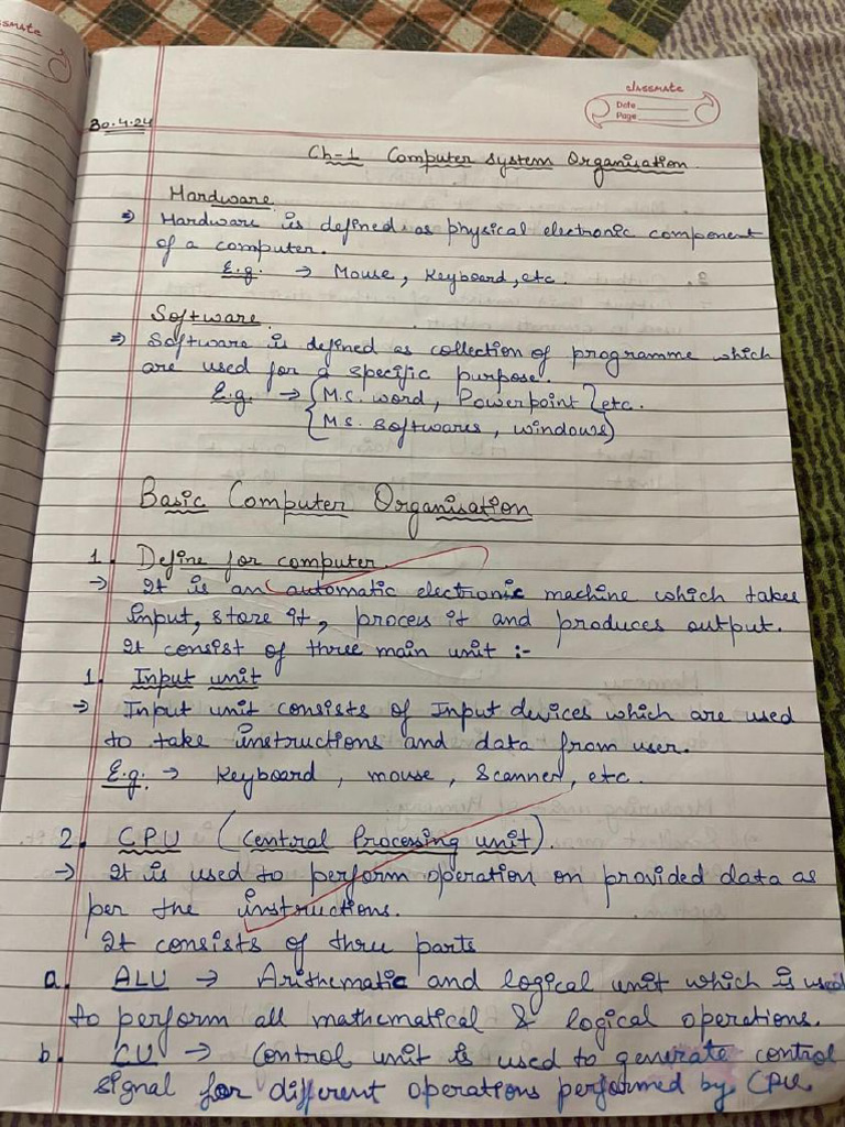 Ch-1 To 3 Notes (Hand Written) | PDF