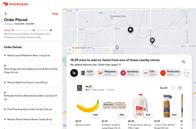 DoorDash Food Delivery - Delivering Now, From Restaurants Near You | PDF