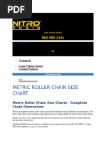 Roller Chain Size Chart With Dimensions | PDF