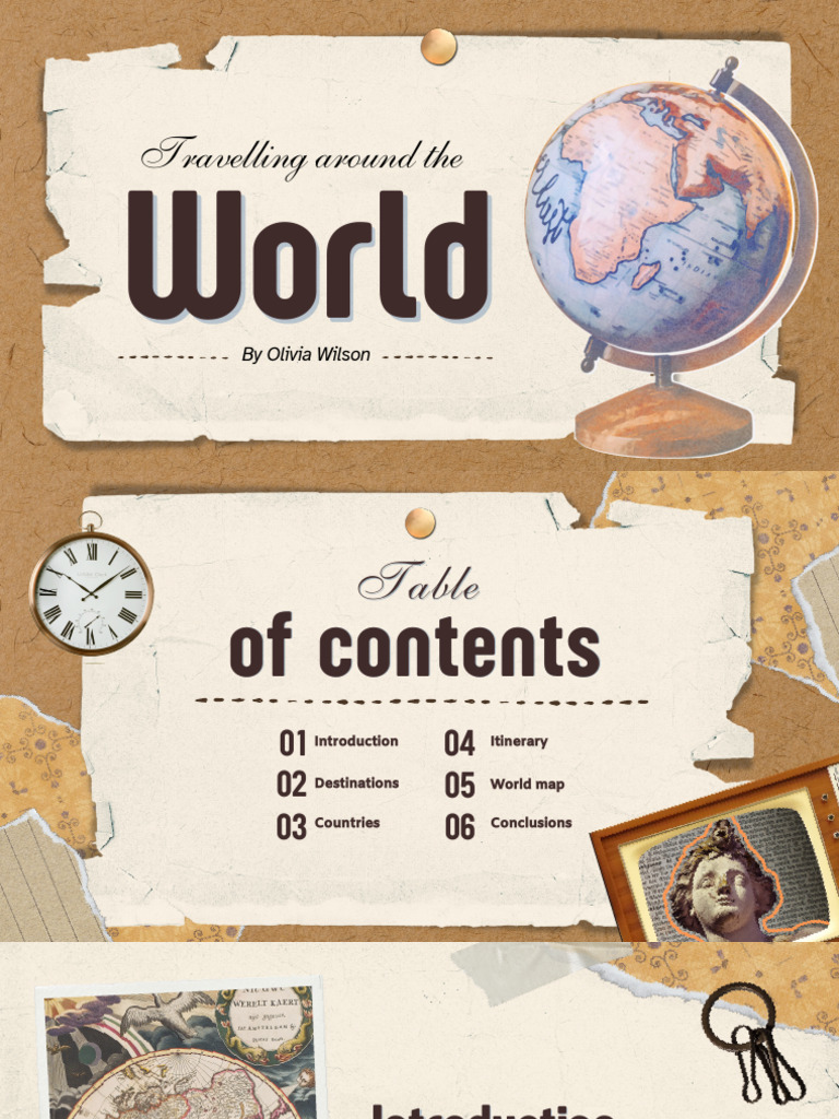 Brown and Beige Scrapbook Travel and Tourism Presentation | PDF