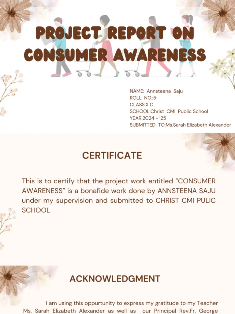 Project On Consumer Awareness | PDF