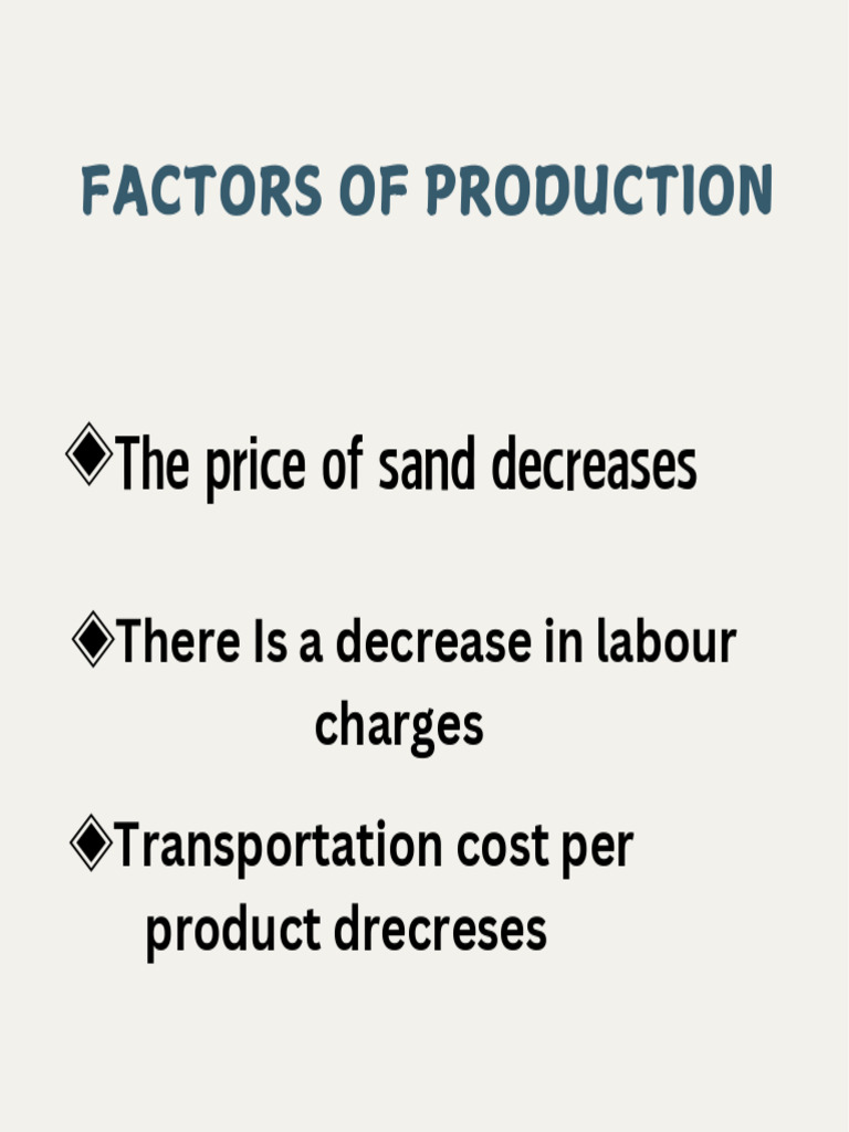 Factors Influencing Production Costs | PDF