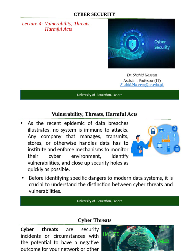 Cybersecurity Threats & Vulnerabilities | PDF | Security | Computer Security