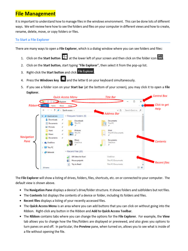 File Management Explained 1 Pdf Window Computing Computer File 8571