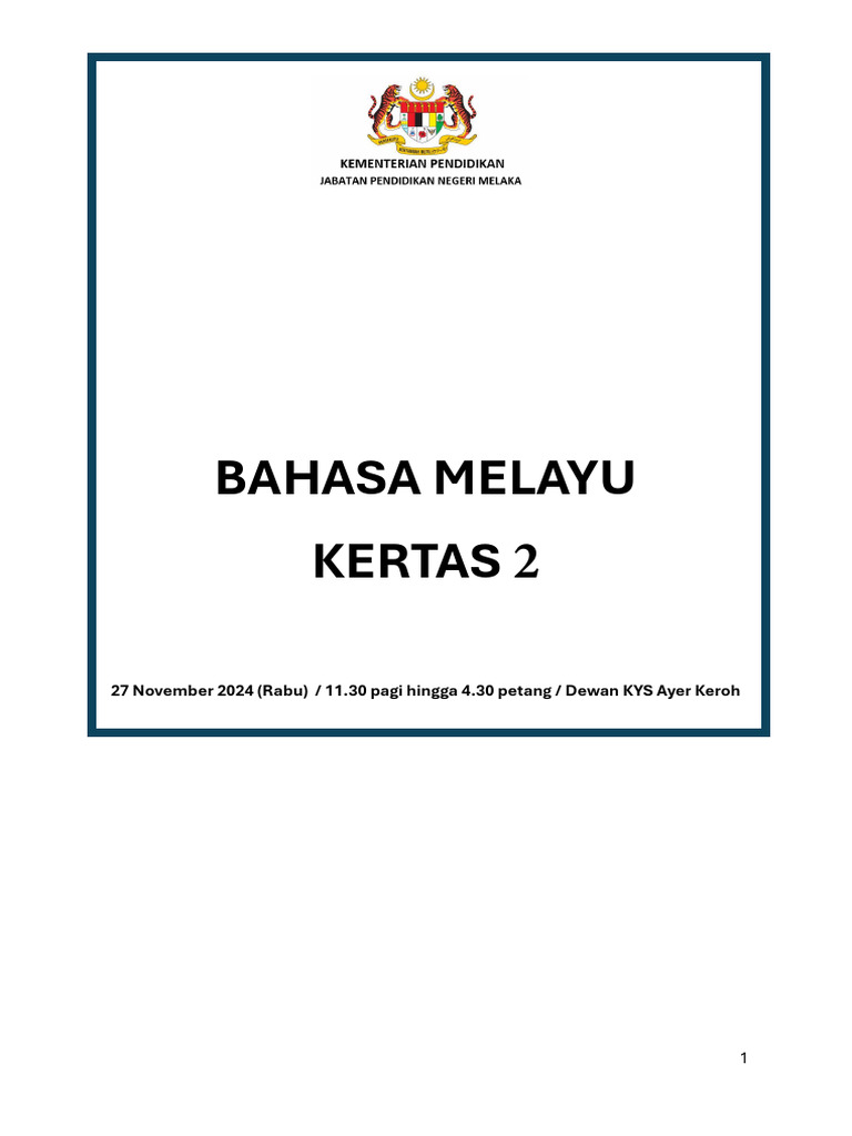 Bahan BM Kertas 2 SPM Bengkel Profesionalisme Guru Sentuhan Magis Item, Teknik Strategis Melaka ...