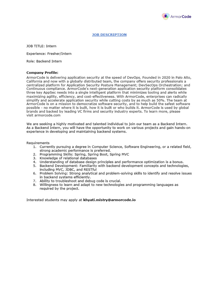 Intern - Backend | PDF