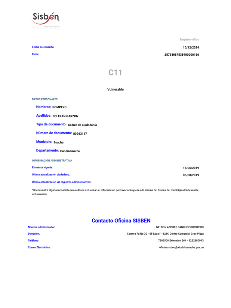 Sisben | PDF