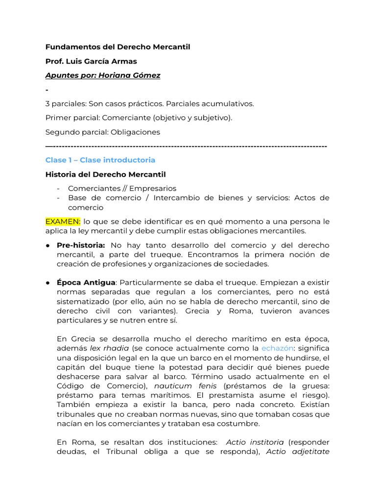 Prof. Luis García Armas - Fundamentos Del Derecho Mercantil - Horiana Gómez | PDF | Bancos ...