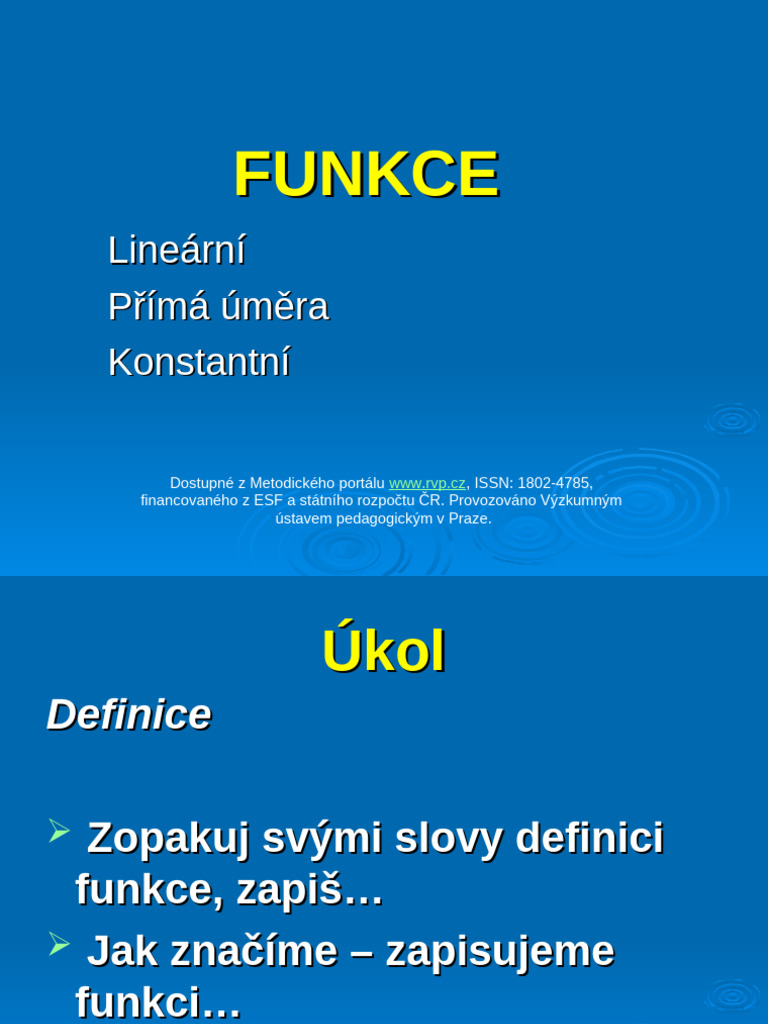 9.a M Prezentace Linearni Funkce 2 | PDF