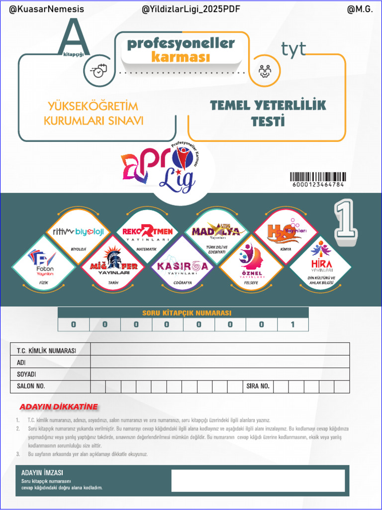 2025 Profesyoneller Karması TYT-1 | PDF