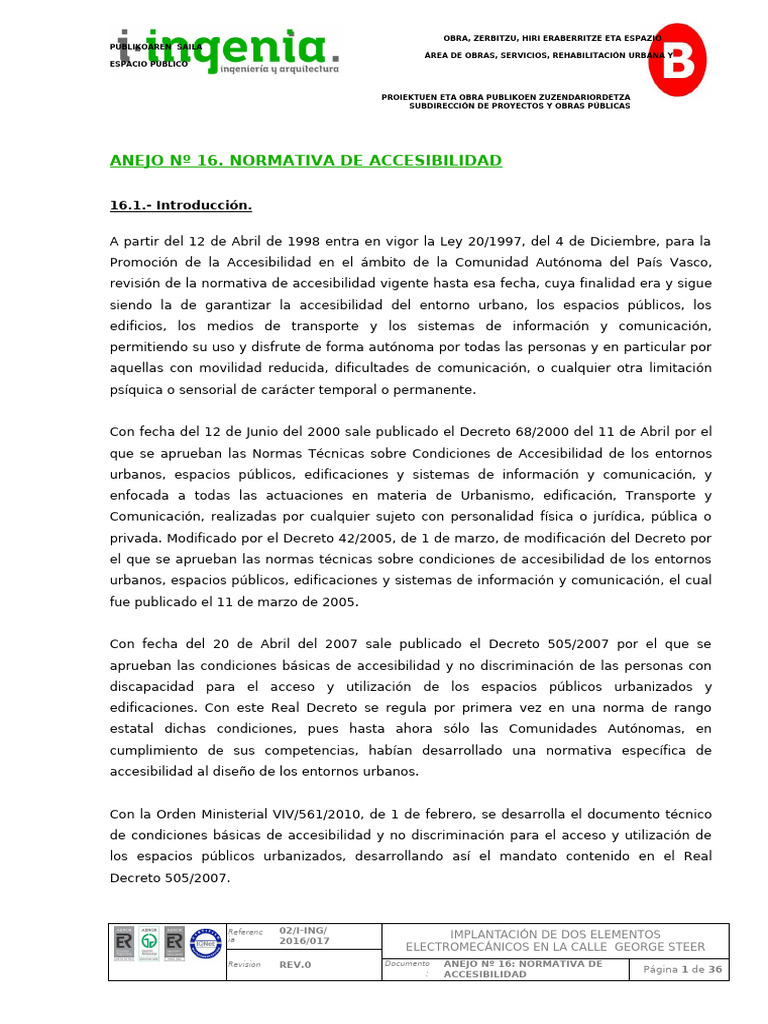 A16 Normativa de Accesibilidad | PDF | Accesibilidad
