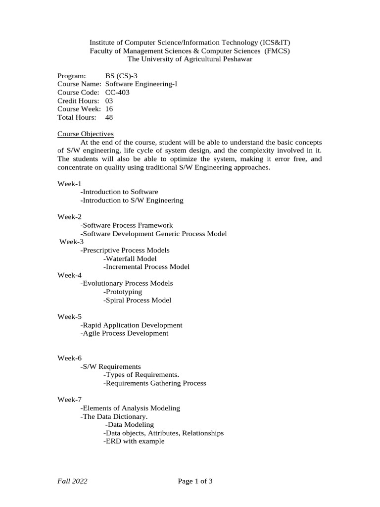 Software Engineering I | PDF | Software | Software Engineering