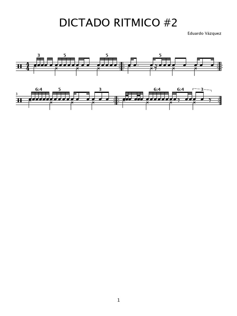 Dictado Ritmico #2 | PDF
