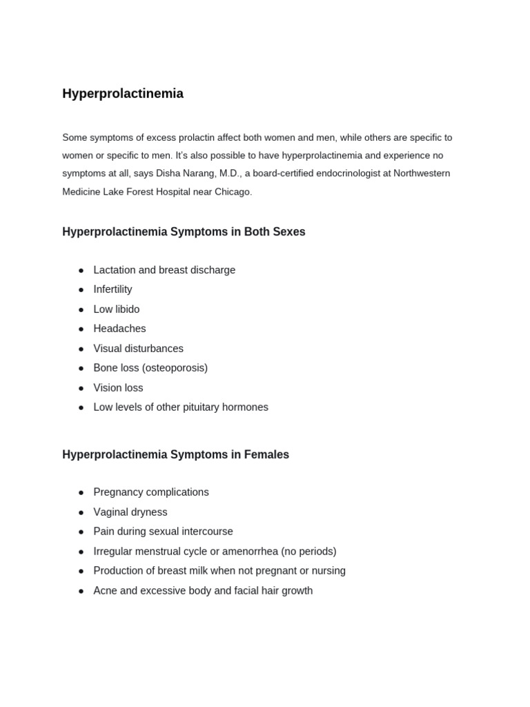Hyperprolactinemia | PDF