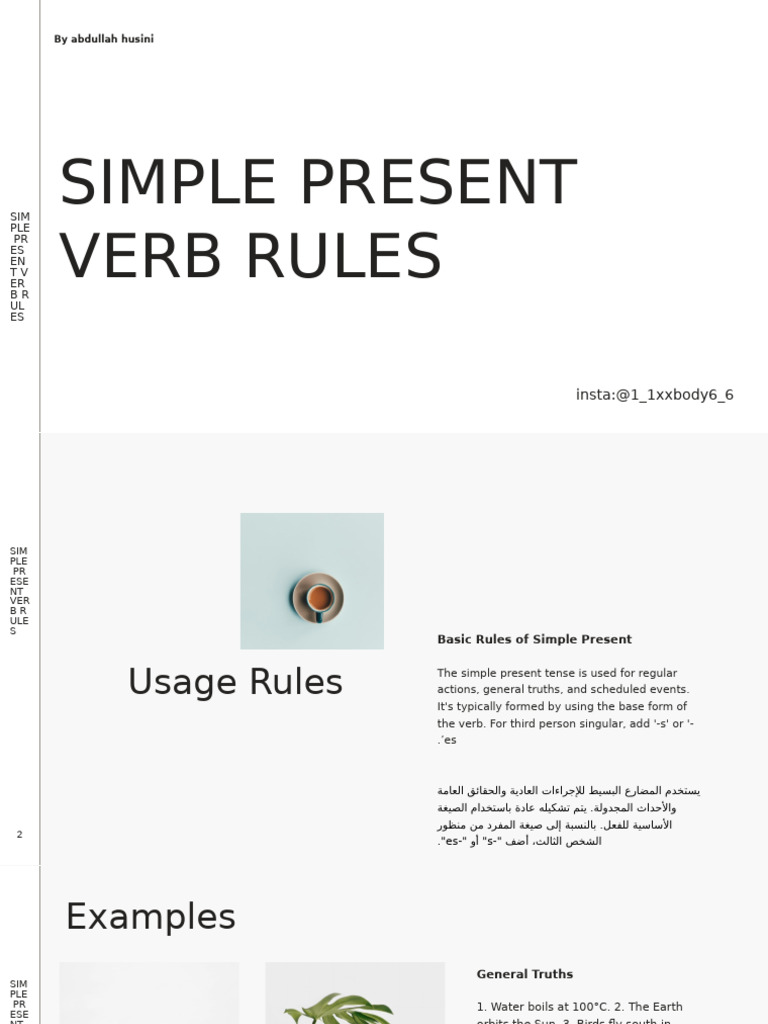 Simple Present Verb | PDF