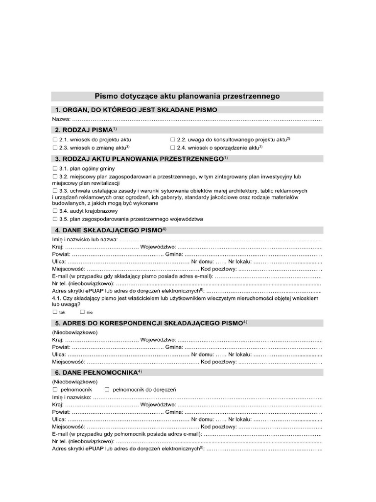 Wniosek o Zmiane | PDF