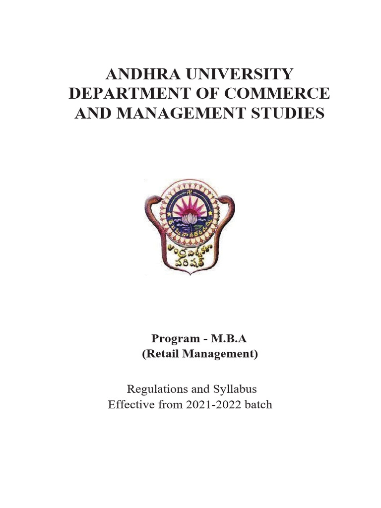 MBA Retail Management Syllabus 2021-2022 | PDF | Marketing | Communication