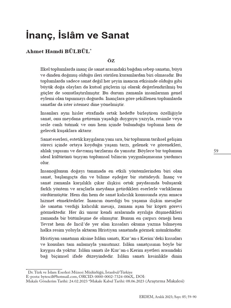 Inanc_Islam_ve_Sanat | PDF