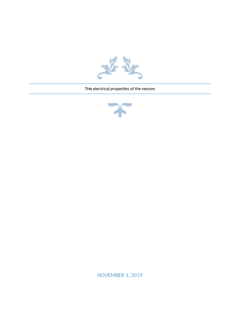 Electrical Properties of Neurons | PDF | Neuron | Membrane Potential