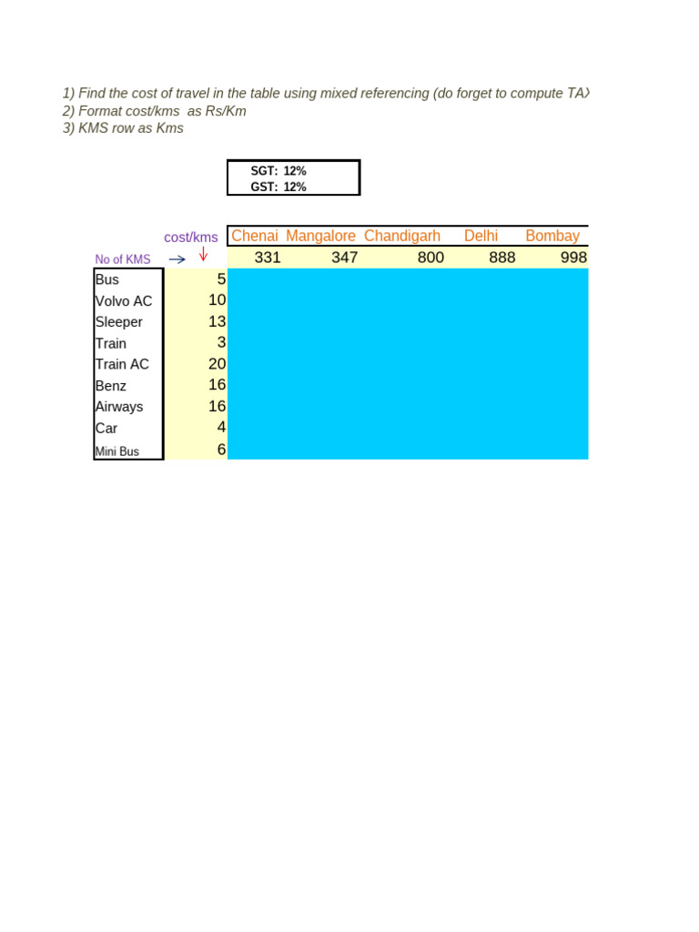 1 Cell Referencing Assign | PDF | Motor Vehicle