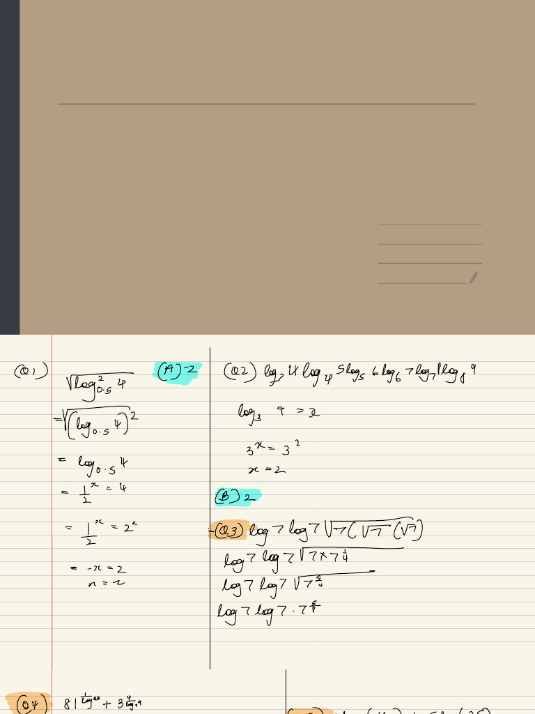 Logarithms Practice Questions | PDF | Special Functions | Combinatorics