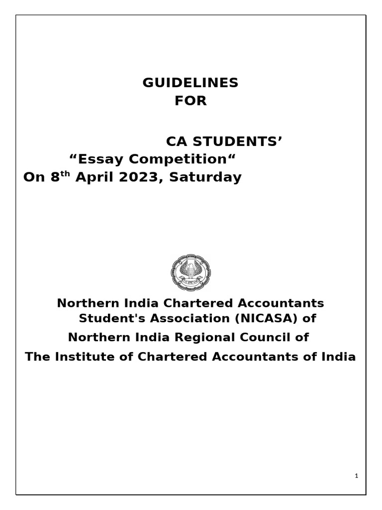 Guidelines Essay Competition | PDF | Essays | Vocabulary