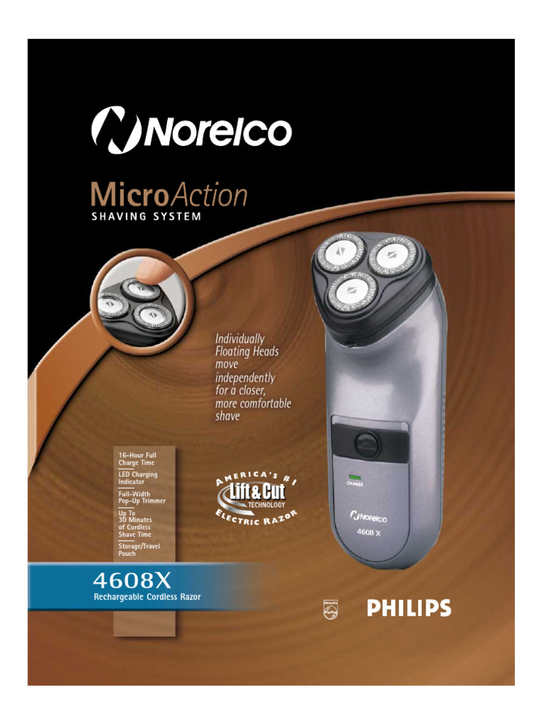 philips 4608X | PDF | Shaving | Razor