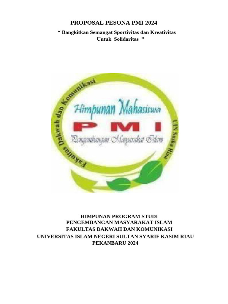 PROPOSAL Pesona PMI 2024 | PDF