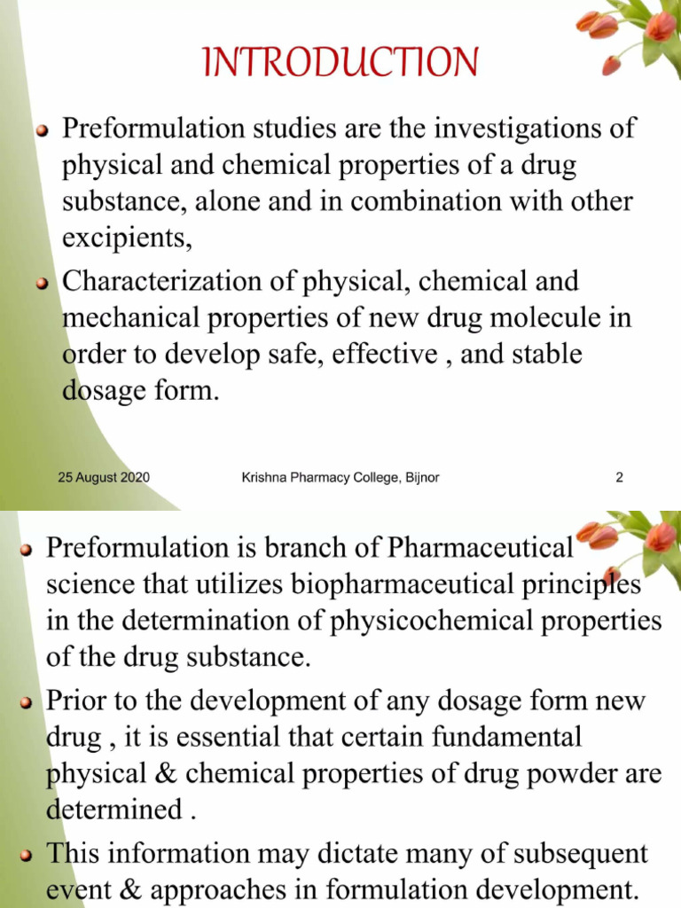 2.Preformulation | PDF