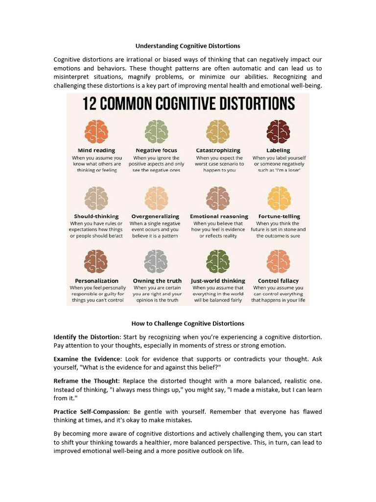 Understanding Cognitive Distortions | PDF