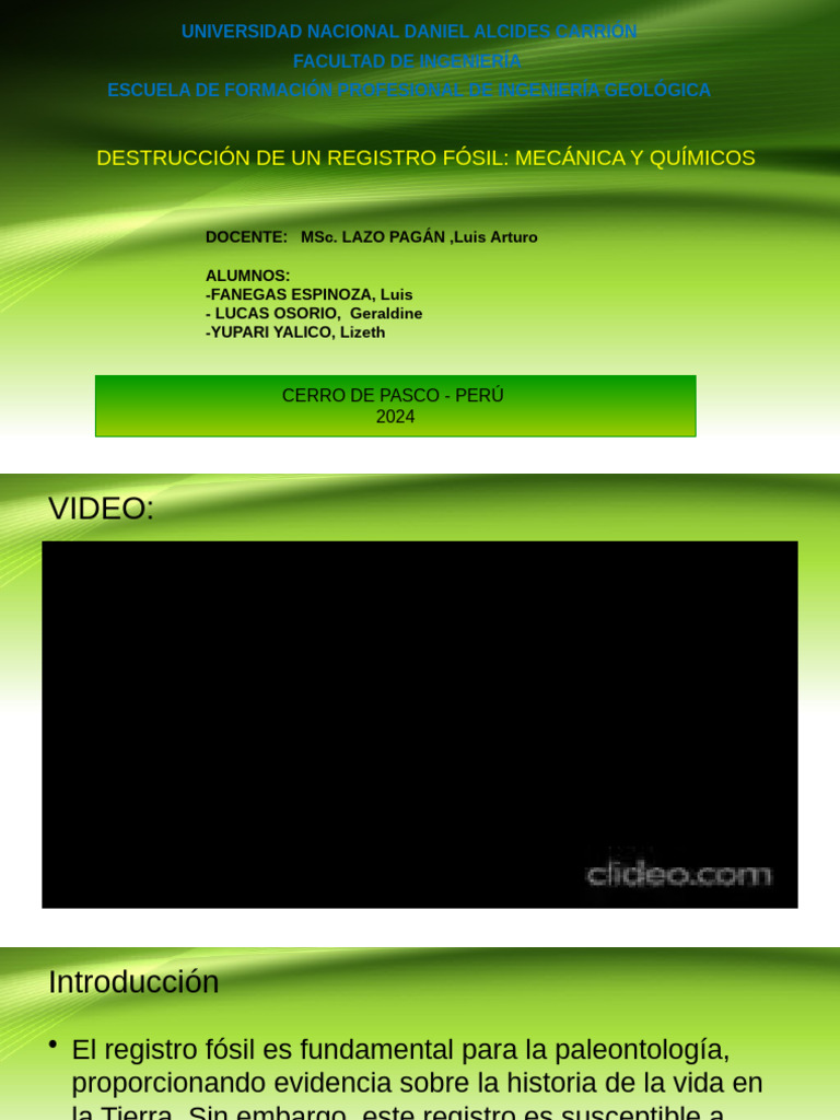 Destrucción de Un Registro Fósil | PDF | Fósil | Geología