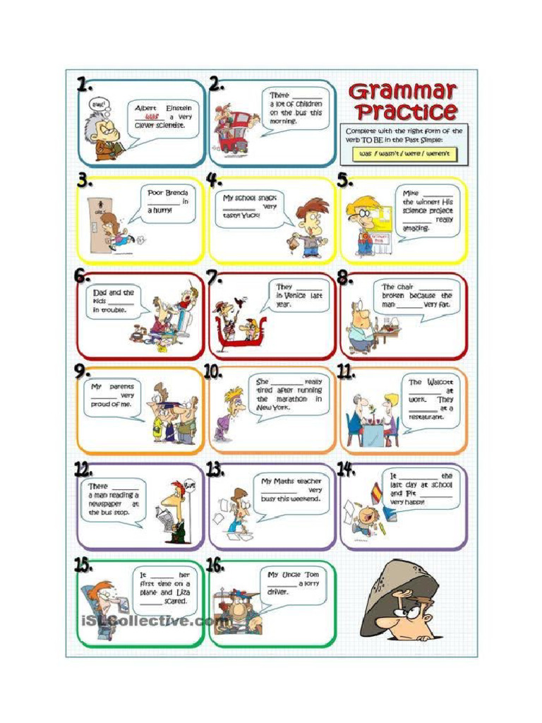 Be Past Simple Pic Ex6 | PDF