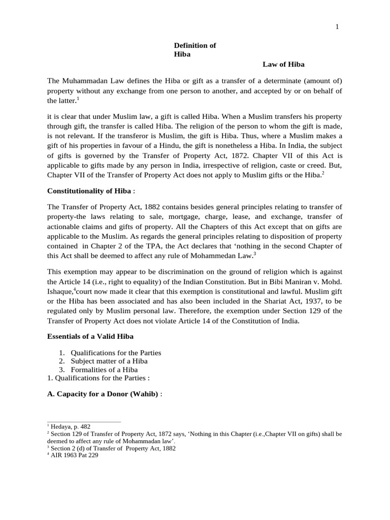 HIBA | PDF | Property | Justice