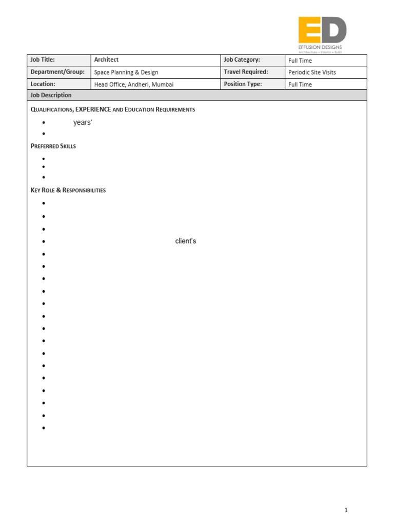 JD - Architect | PDF