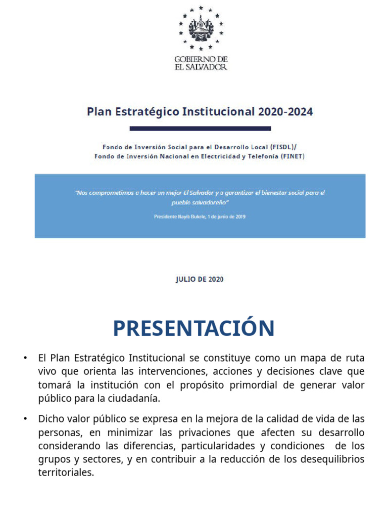 PEI_FISDL_2020-2024_LAIP | PDF | Calidad (comercial) | Planificación ...