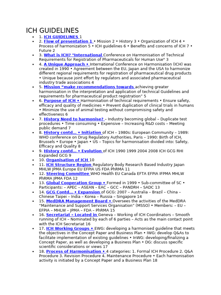ICH GUIDELINES | PDF | Health Care | Medicine