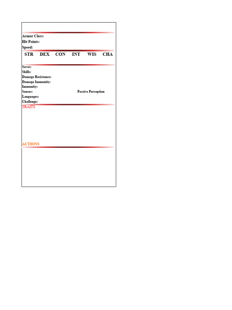 Tomb Spider Monster Stat Block | PDF