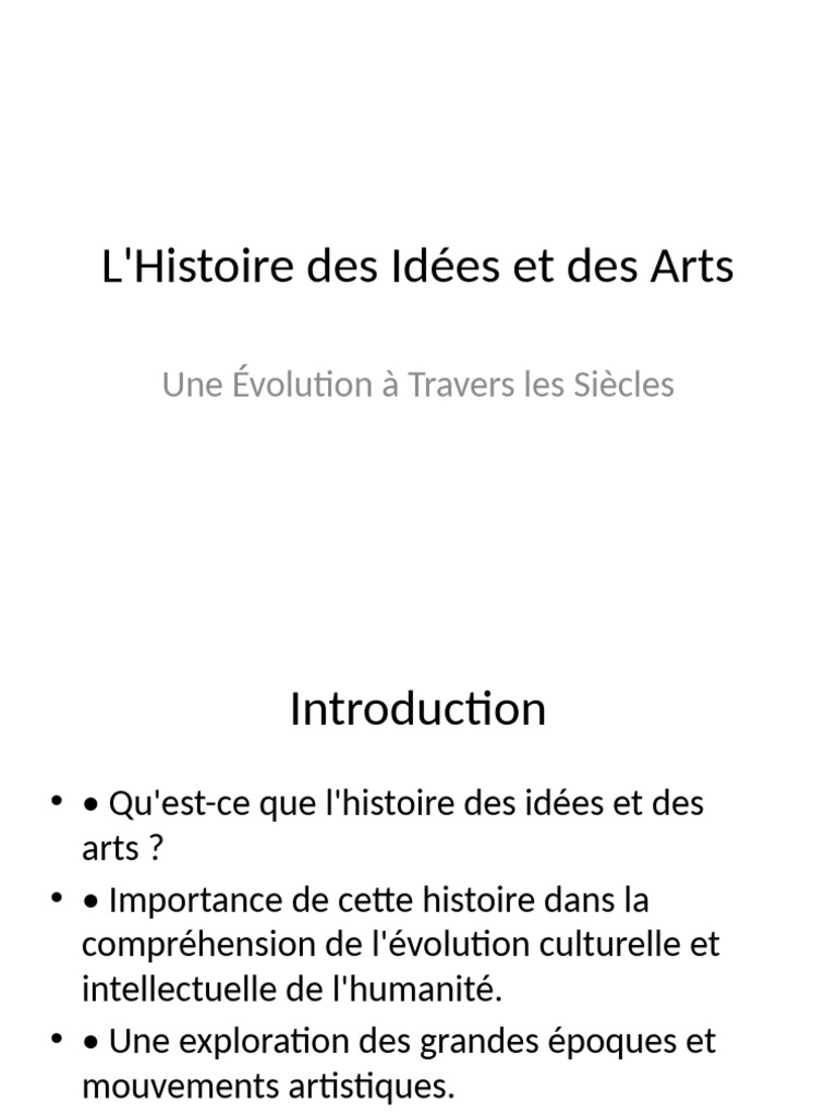 Histoire_des_Idées_et_des_Arts | PDF