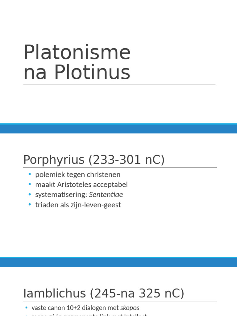 12c - Platonisme Na Plotinus 2024 | PDF