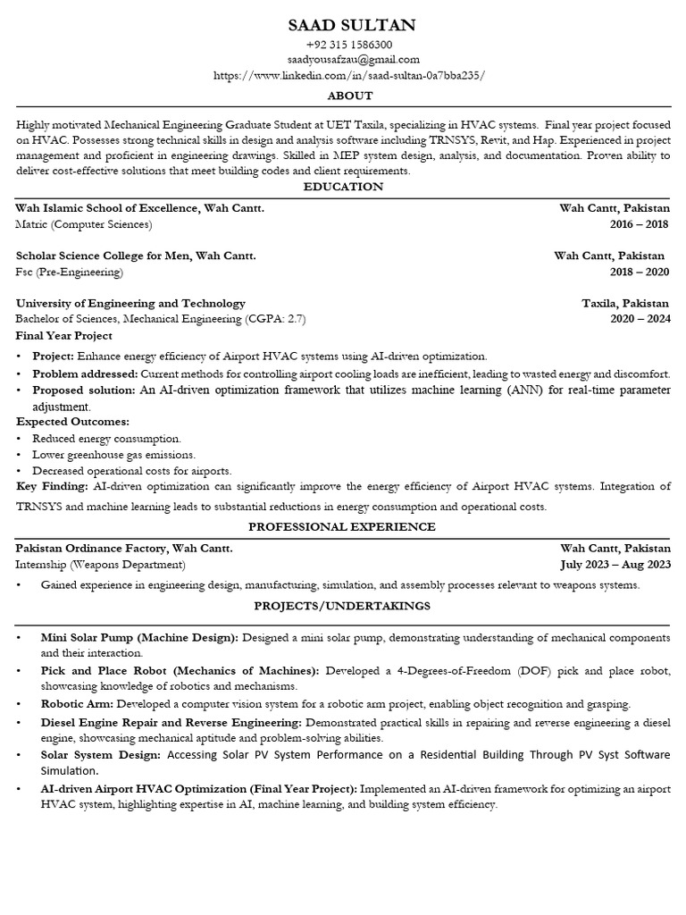 Saad-Cv FinAL PDF | PDF | Efficient Energy Use | Engineering Saad-Cv FinAL PDF | PDF | Efficient Energy Use | Engineering