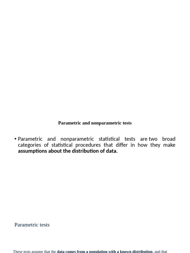 Parametric and non-parametric | PDF | Student's T Test | Statistical ...