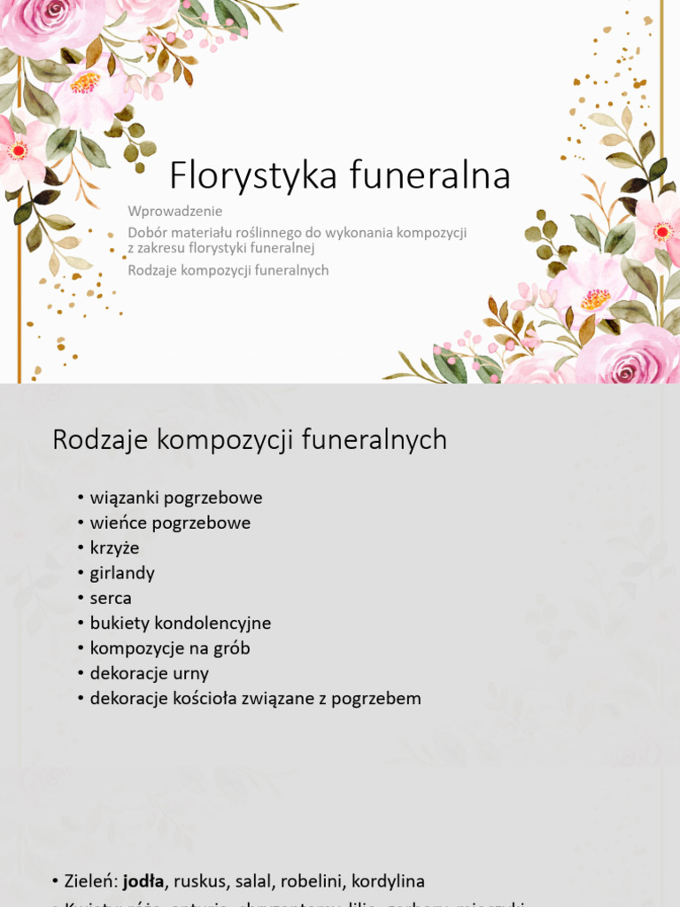 Florystyka Funeralna | PDF