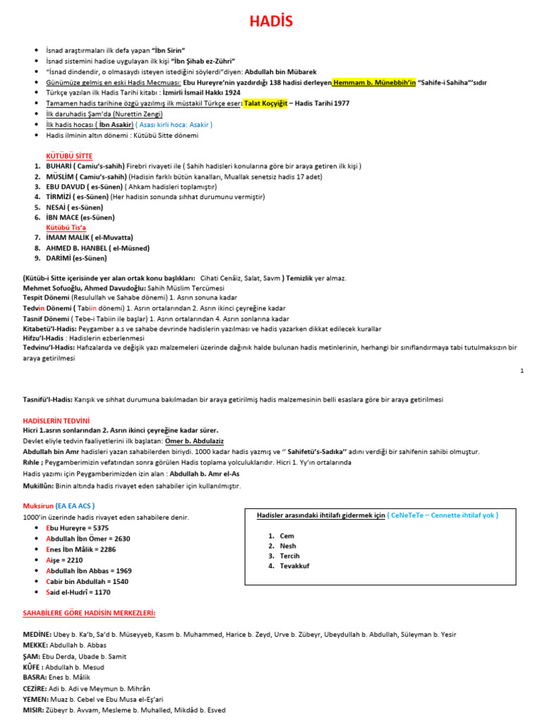 Dkab-Öabt-Kodlamalı Hadi̇s (Ayaz Yasi̇n) | PDF