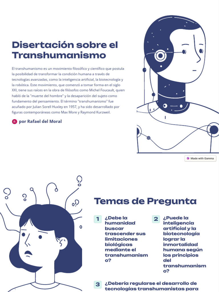Disertacion Sobre El Transhumanismo | PDF | Transhumanismo | Inmortalidad