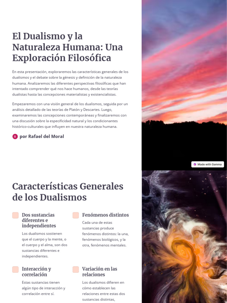 El Dualismo y La Naturaleza Humana Una Exploracion Filosofica | PDF ...