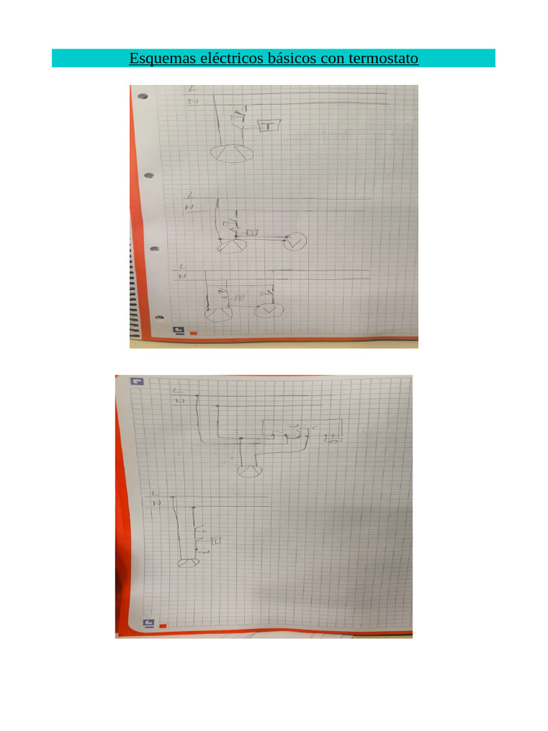 Esquemas Eléctricos Básicos Con Termostato | PDF