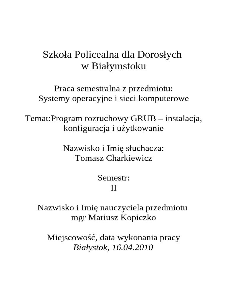 Prac - Sem. SOiSK | PDF