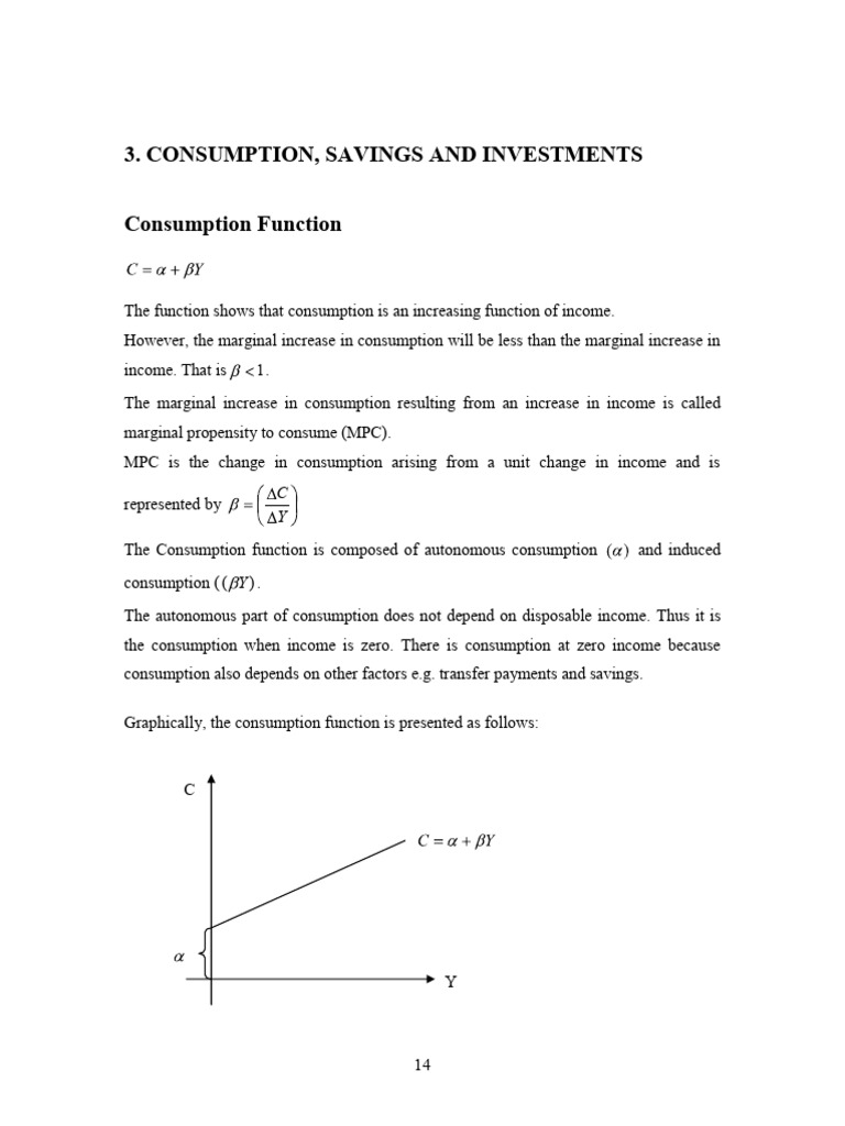 EET 101- CHAPTER THREE | PDF | Consumption (Economics) | Investing